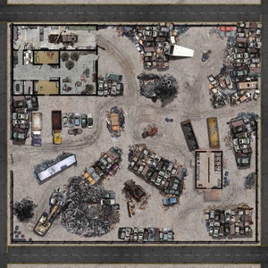 Modern Landfill Battlemap Junkyard | Playing With Battle Maps, Wargame ...