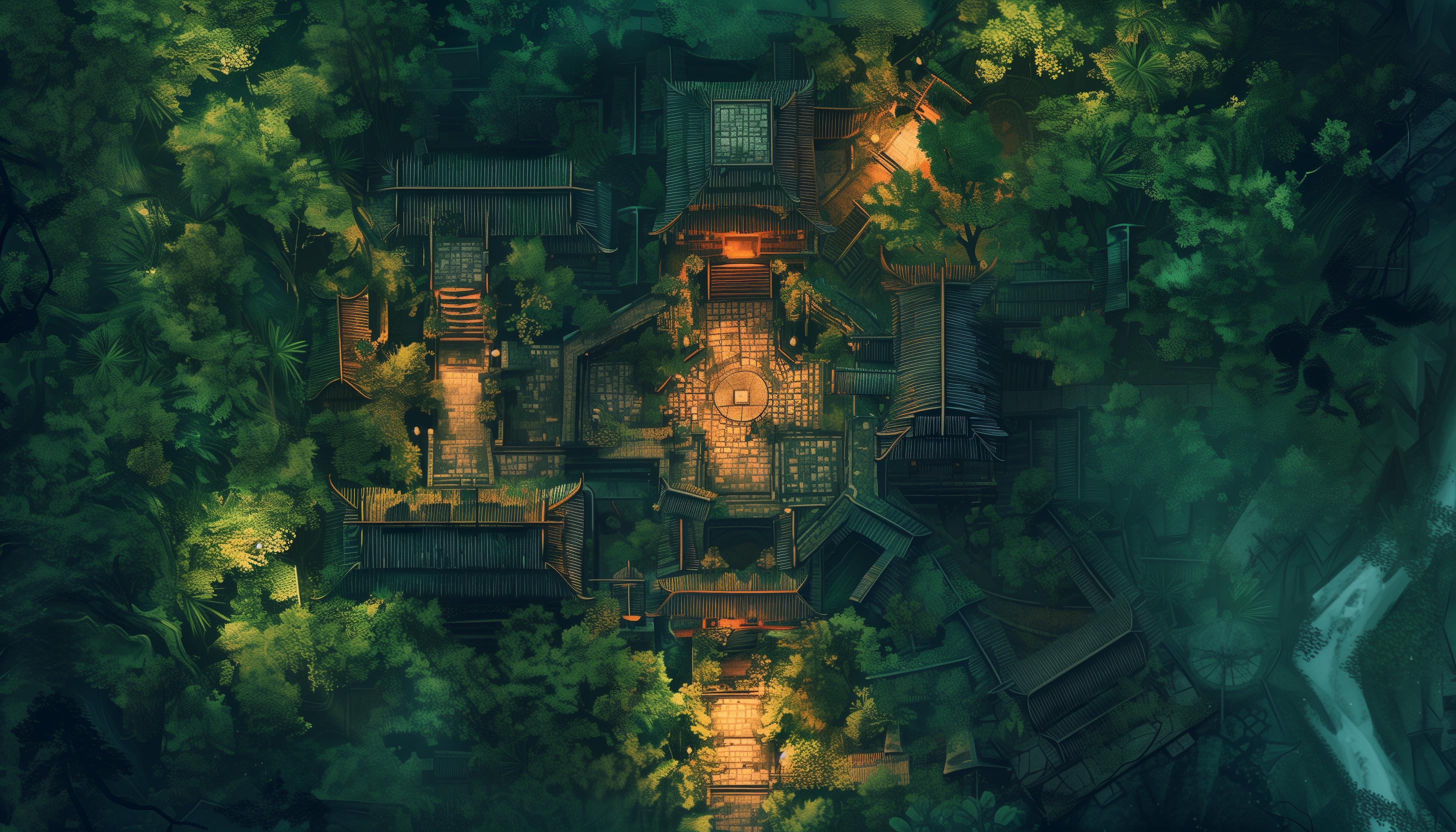 Japanese Village Battle Maps, Dnd Digital Medieval City Streets ...
