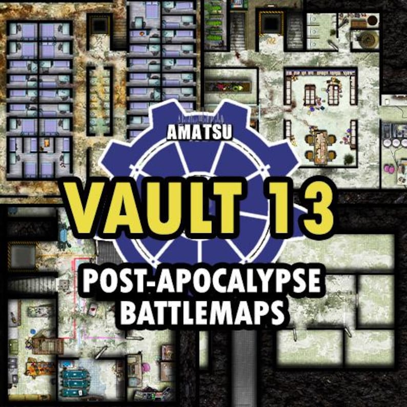 Fallout Vault Battle Maps | Post-apocalyptic Setting Battlemap, Sci-fi ...