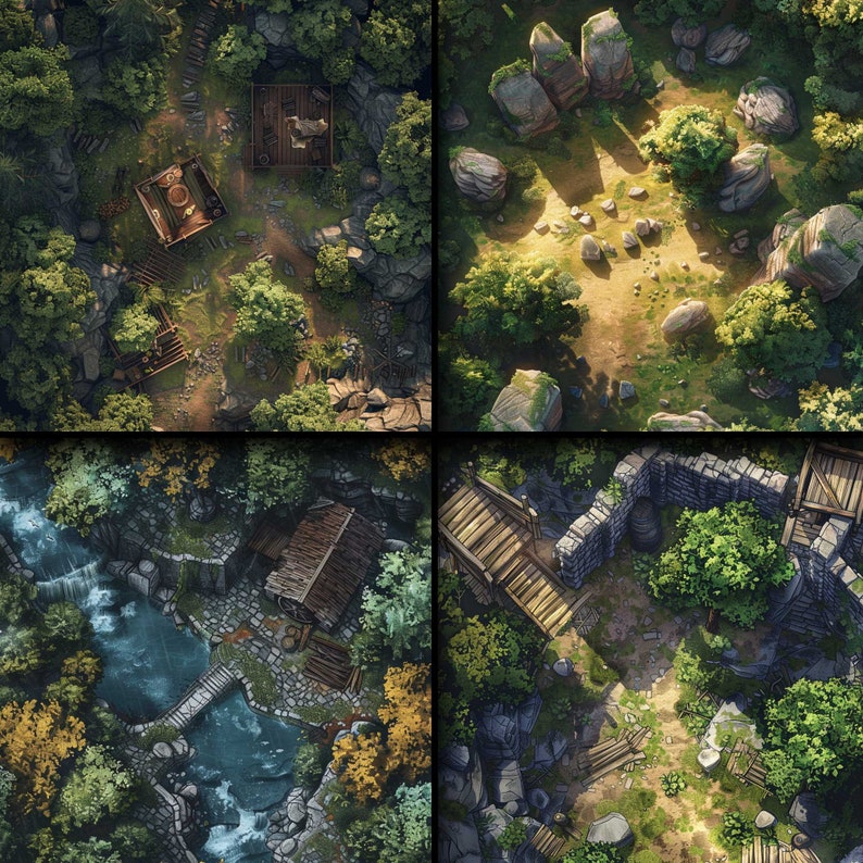 49 Dnd Digital Modular Terrain Tiles Forest Battle Maps | Digital ...