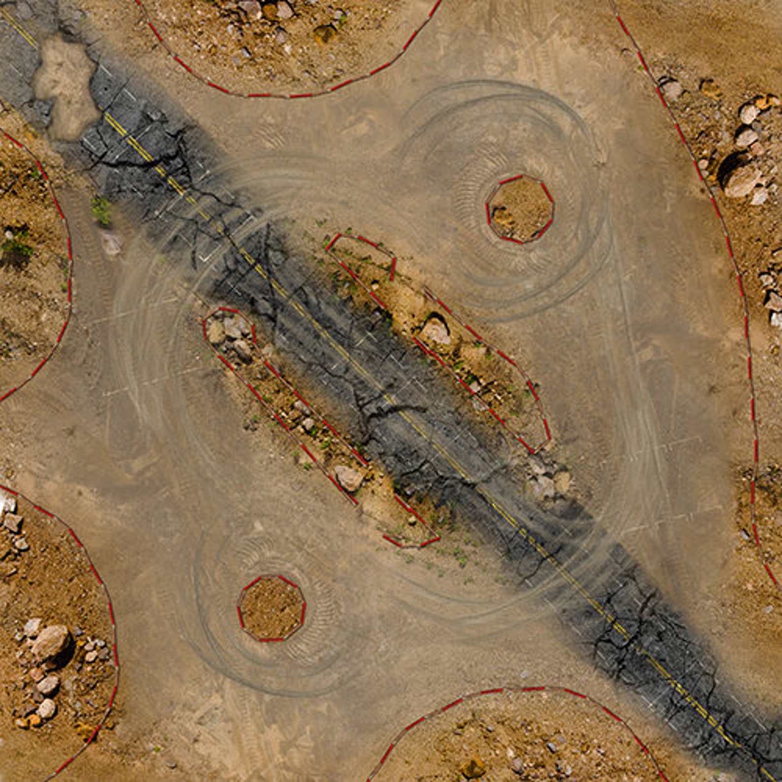 Gaslands Road Tabletop Terrain Map, Desert Race | Car Wars, Gasland ...