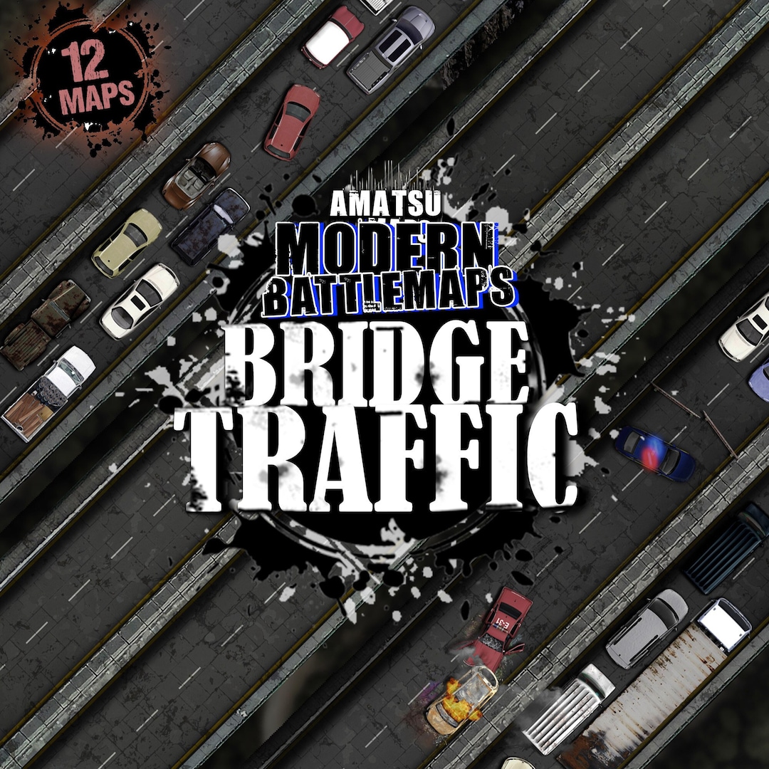 12 Modern Roads Bridges Battle Maps for Virtual Tabletop Games ...