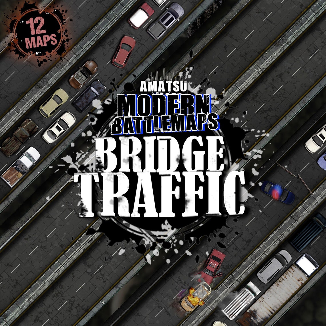 12 Modern Roads Bridges Battle Maps for Virtual Tabletop Games ...