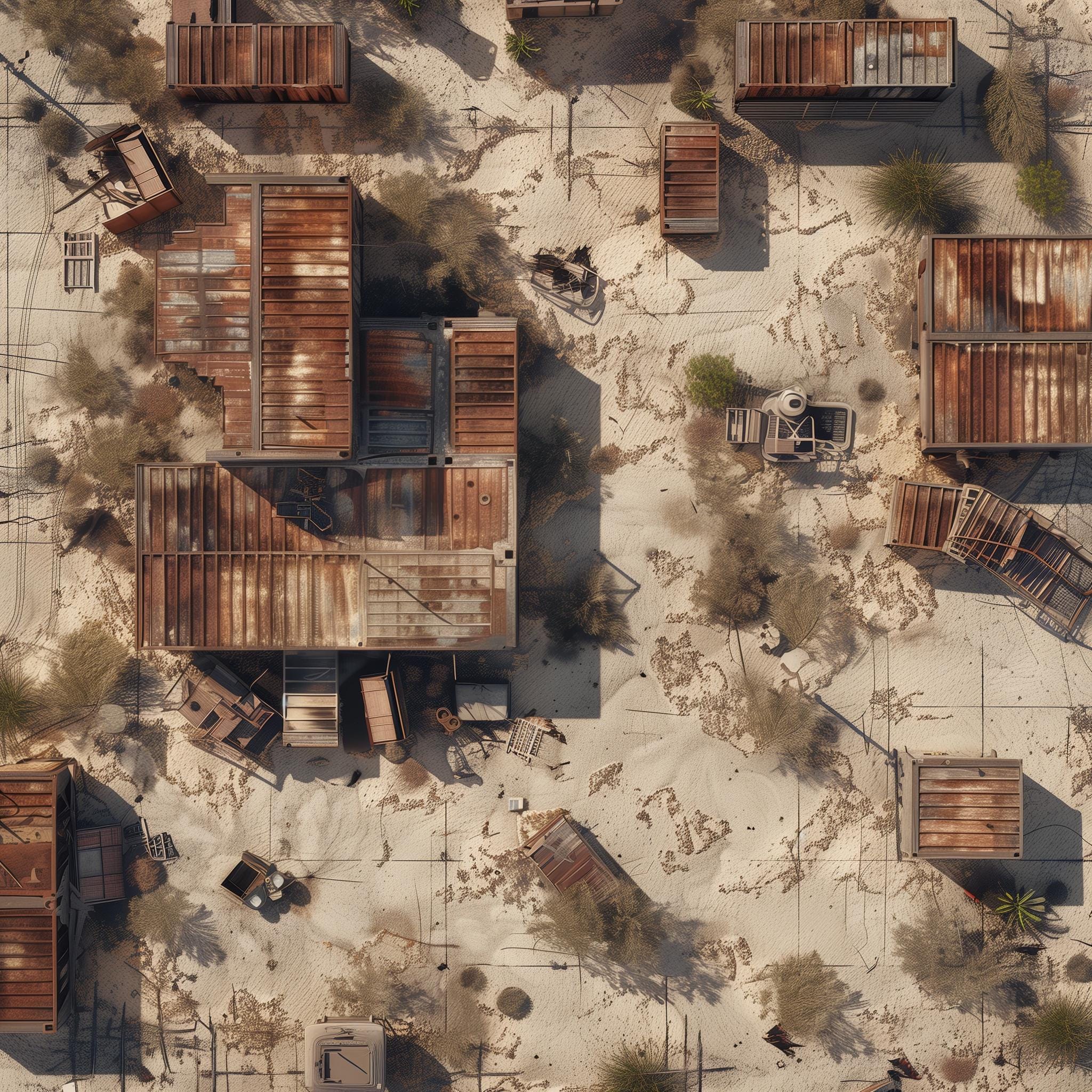 30+ Wasteland Battle Maps, Post-apocalyptic Rpg Desert Map, Ruined City ...