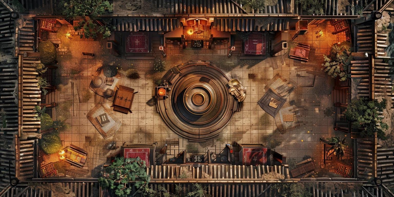 10+ Indoor Feudal Japan Battlemaps, Indoor Samurai Map, Rpg Feudal ...