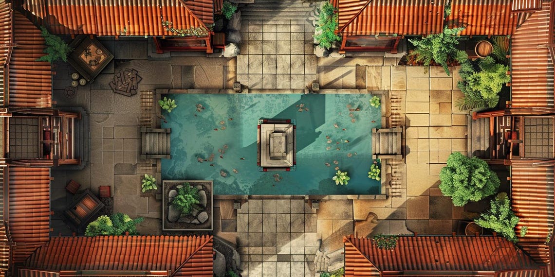 10+ Indoor Feudal Japan Battlemaps, Indoor Samurai Map, Rpg Feudal ...