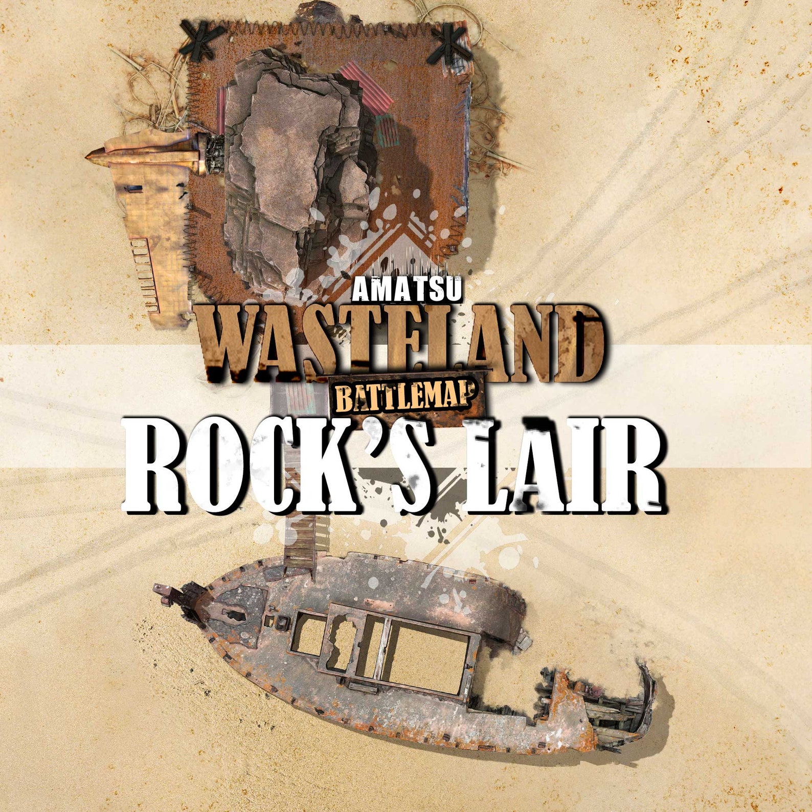 Wasteland Desert Rock's Lair Battle Map Random Encounter Checkpoint ...