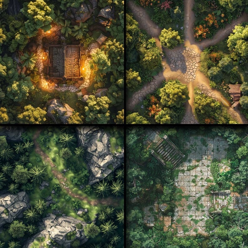 49 Dnd Digital Modular Terrain Tiles Forest Battle Maps | Digital ...