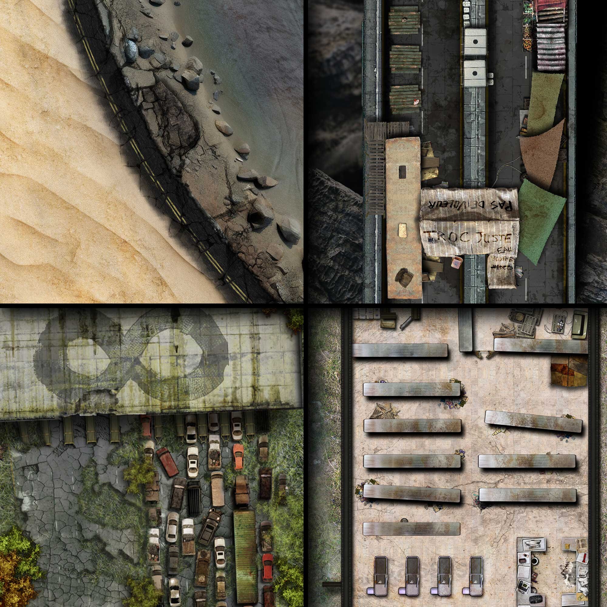 40+ Post-apocalyptic RPG Battlemaps for Virtual Roleplaying | Fallout ...