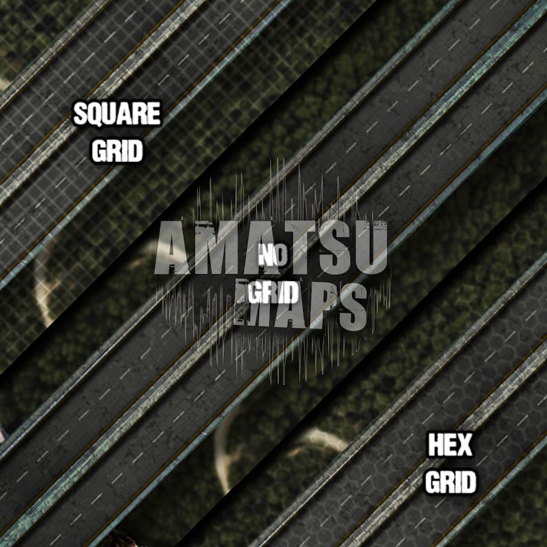 12 Modern Roads Bridges Battle Maps for Virtual Tabletop Games ...