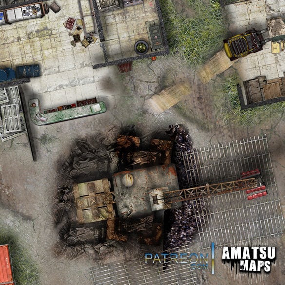 Post-apo Looters Camp: Fallout Battlemap | Dnd Wasteland Workshop ...