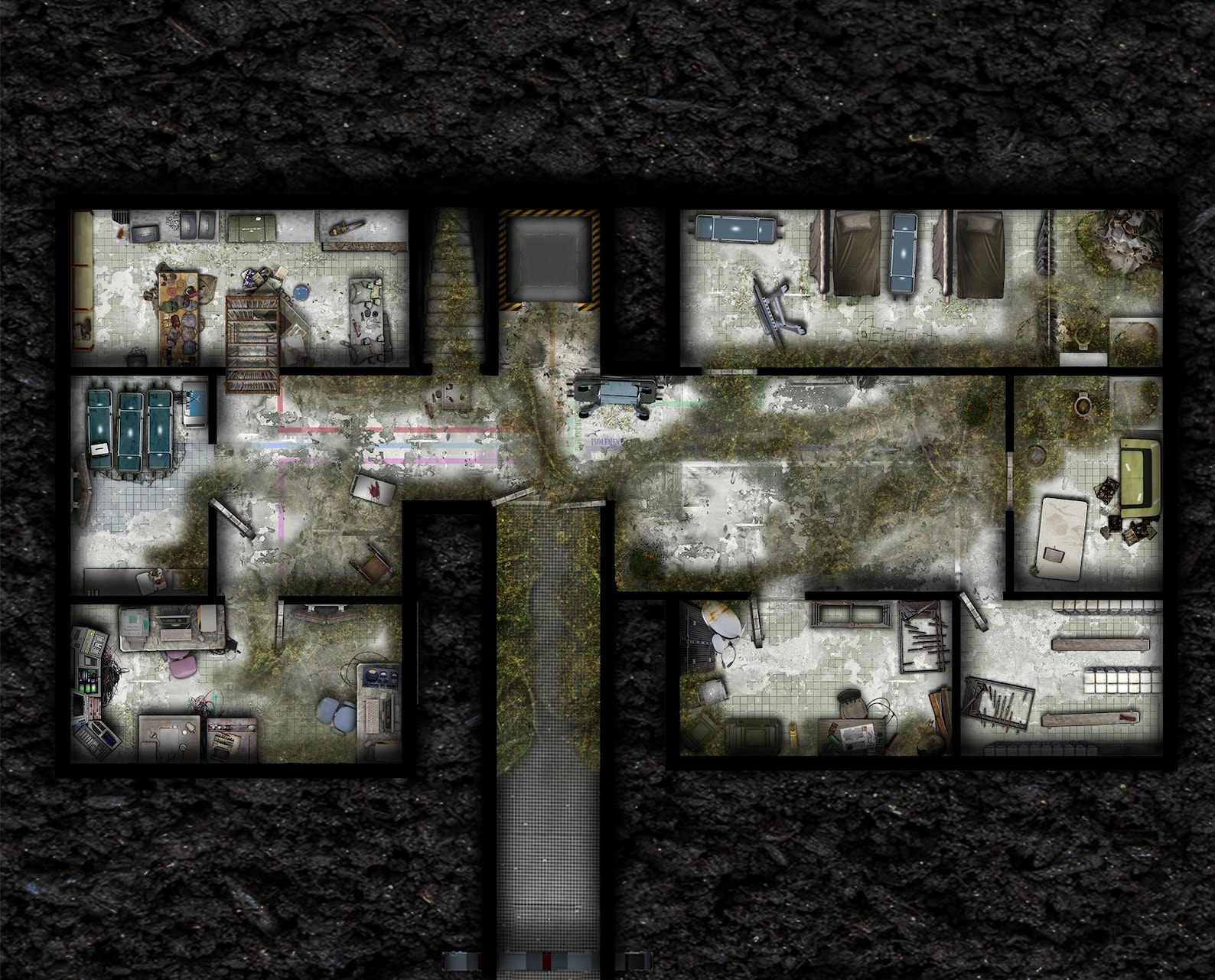 Fallout Vault Battle Maps | Post-apocalyptic Setting Battlemap, Sci-fi ...