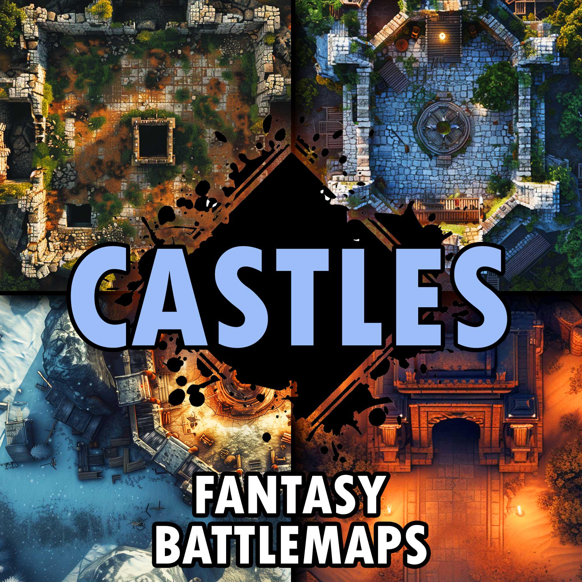 Castle Battle Map Dnd 5e, Fortress Outpost Checkpoint Rpg Battlemap ...