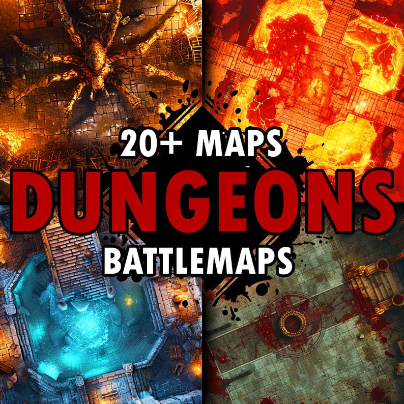 20+ Dungeons & Dragons Battle Maps, Dungeon Battlemap, Underground Lair ...