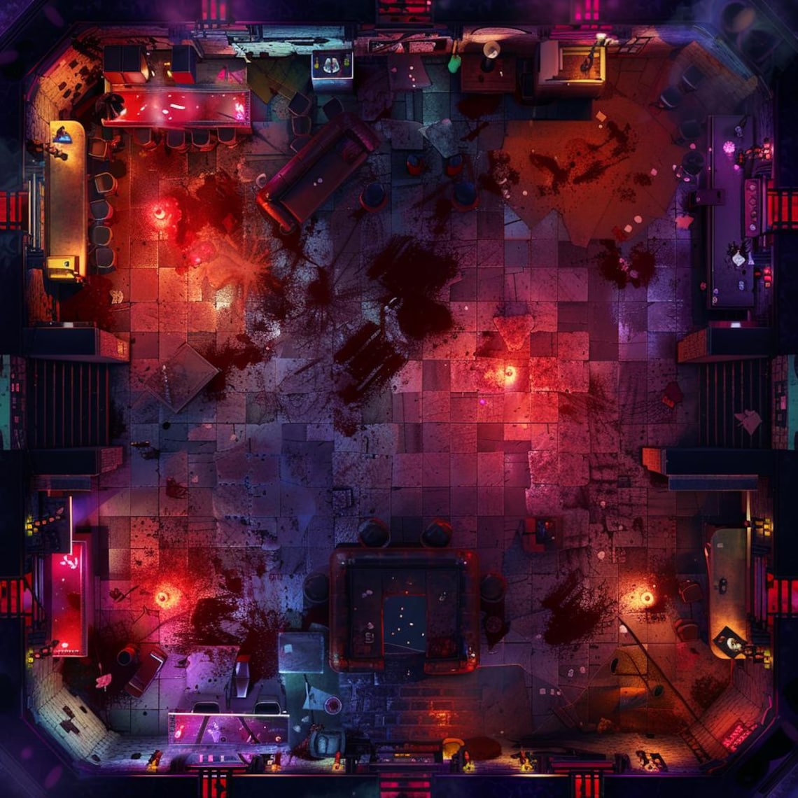 40 Modern Dnd Noir Battle Map | Cthulhu for Tabletop VTT RPG Night ...