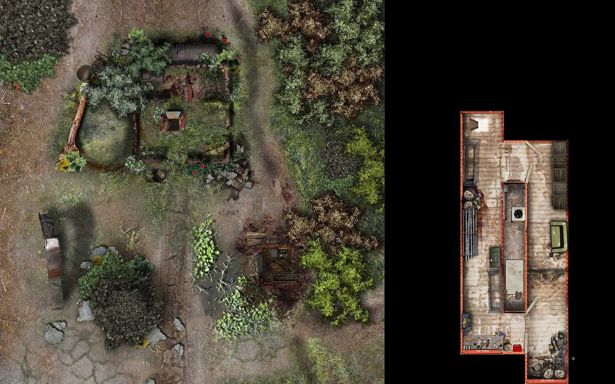 10 Post-apocalyptic RPG Maps Modern Dnd Random Encounters Battlemaps ...