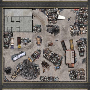 Modern Landfill Battlemap Junkyard | Playing With Battle Maps, Wargame ...