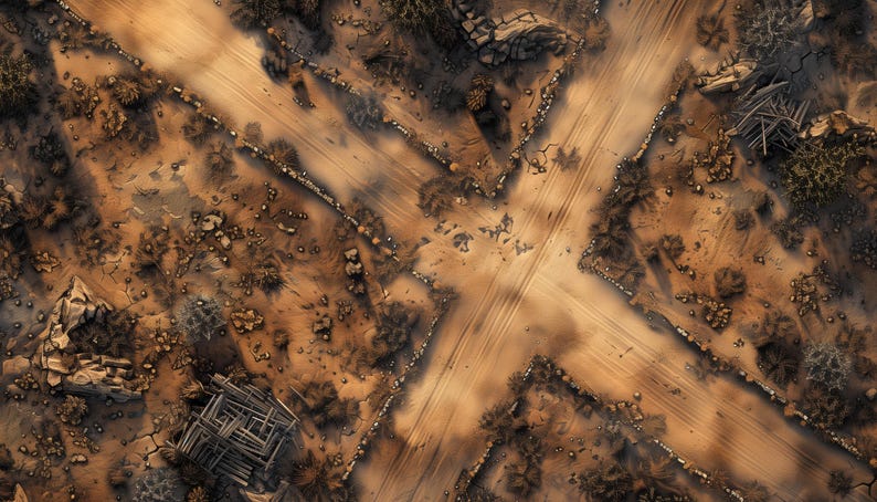 30+ Wasteland Battle Maps, Post-apocalyptic Rpg Desert Map, Ruined City ...
