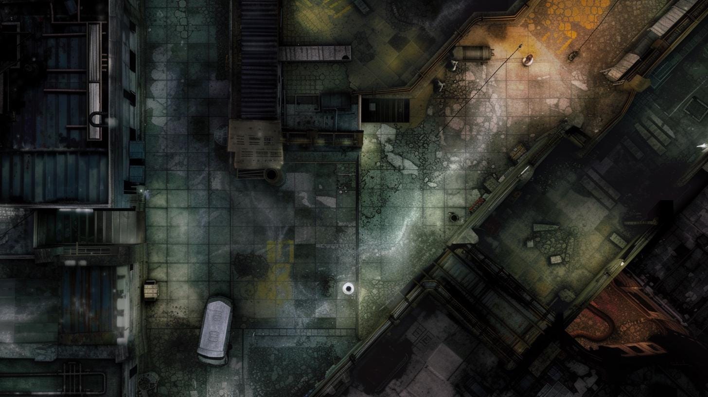 40 Modern Dnd Noir Battle Map | Cthulhu for Tabletop VTT RPG Night ...