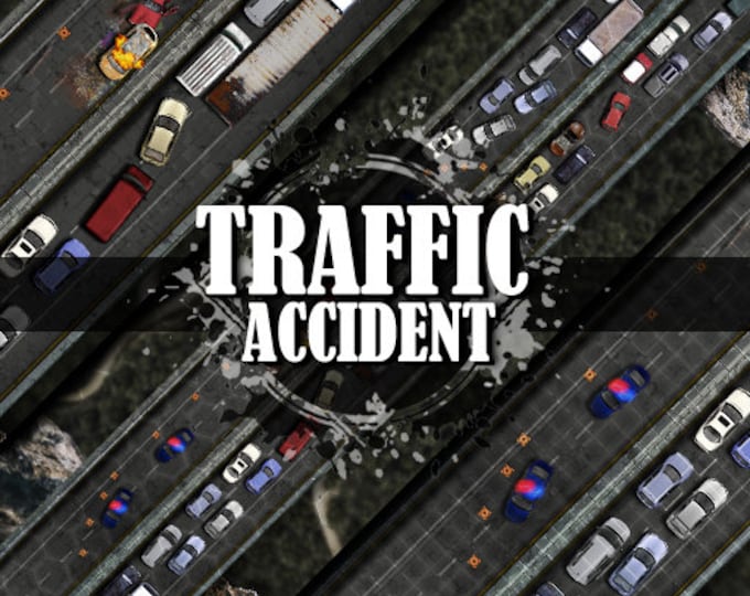 Traffic Accident Battlemap | RPG Modern Battle Map Road Bridge | Where ...