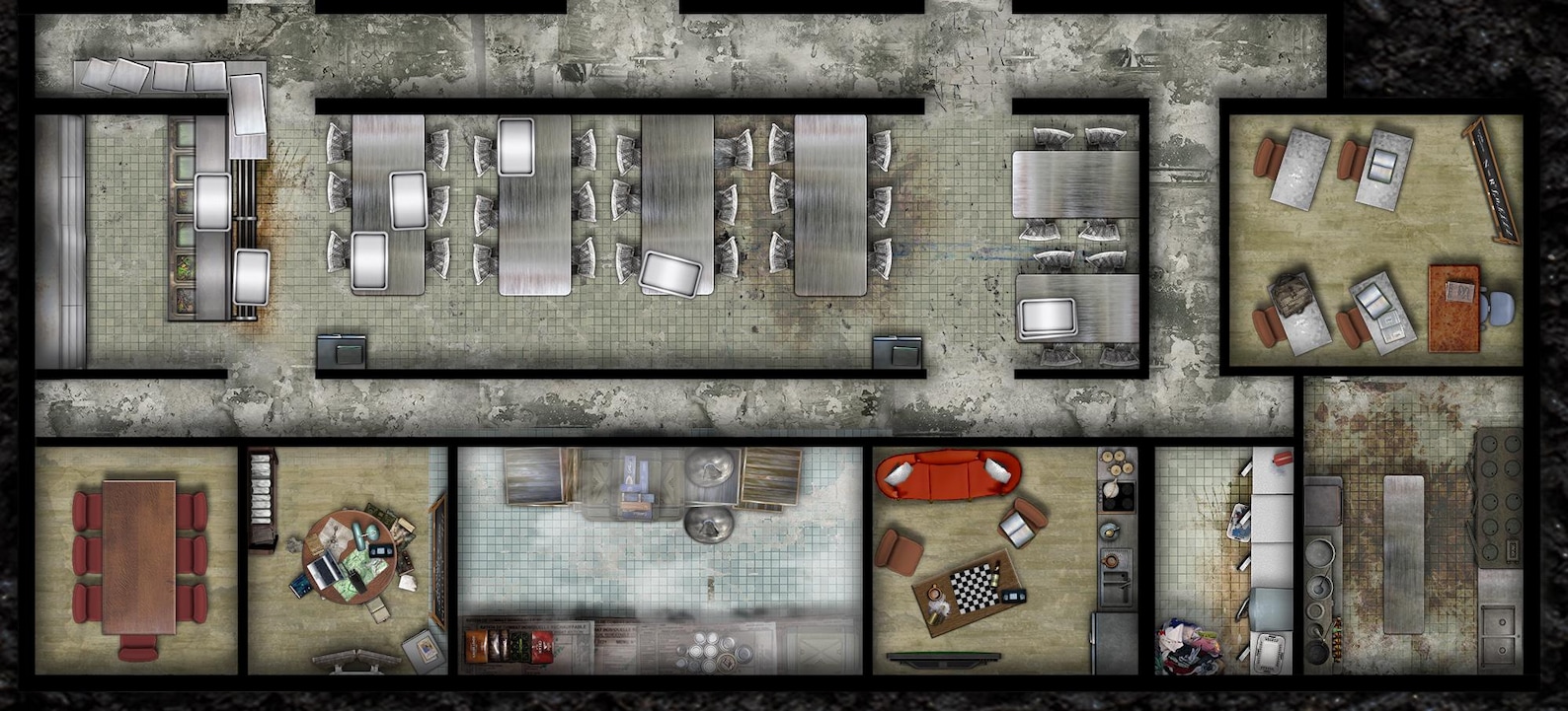 Fallout Vault Battle Maps | Post-apocalyptic Setting Battlemap, Sci-fi ...