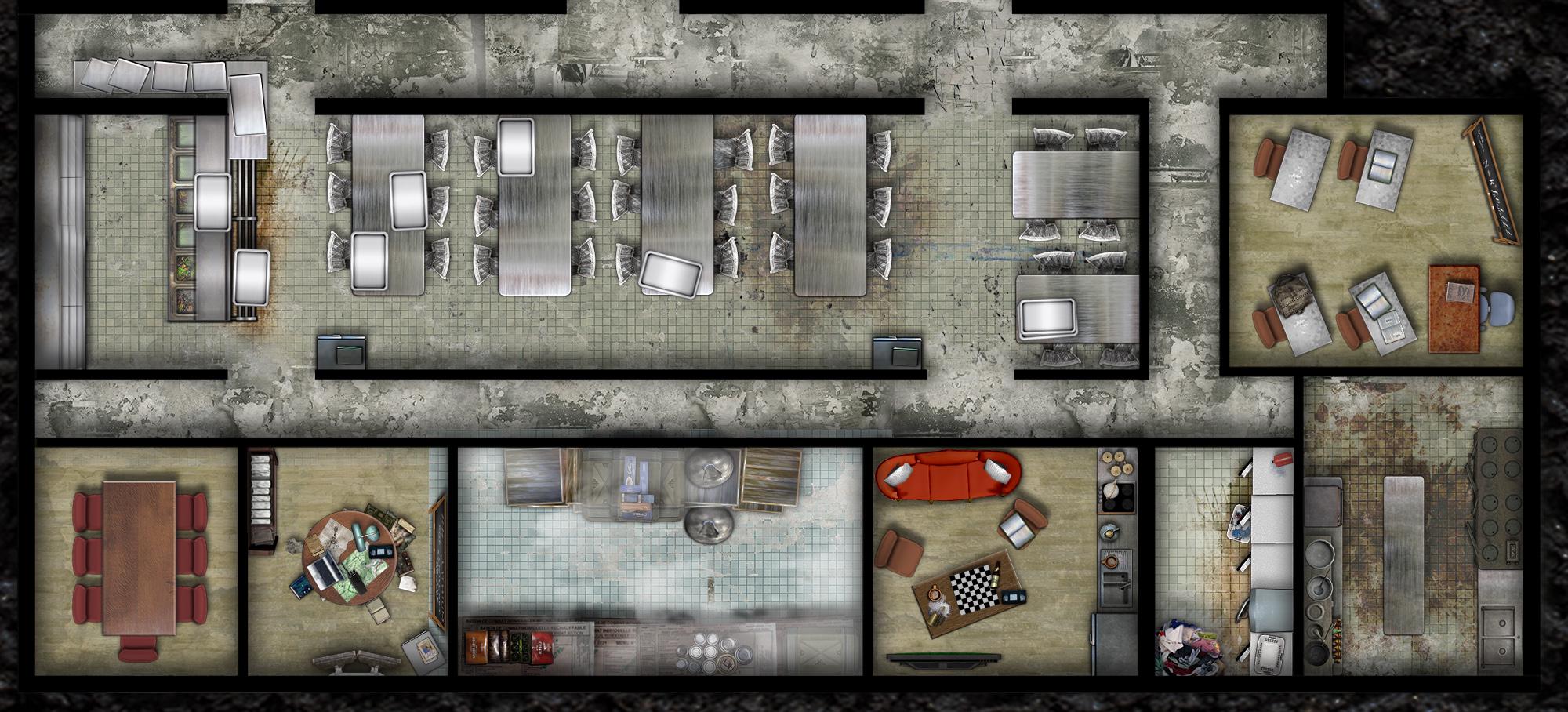 Fallout Vault Battle Maps | Post-apocalyptic Setting Battlemap, Sci-fi ...