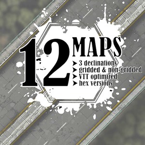 12 Modern Roads Bridges Battle Maps for Virtual Tabletop Games ...