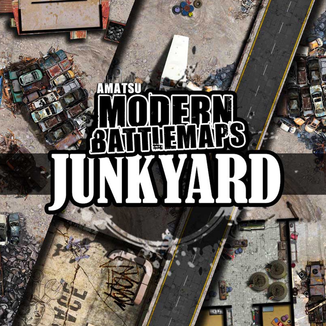 Modern Landfill Battlemap Junkyard | Playing With Battle Maps, Wargame ...