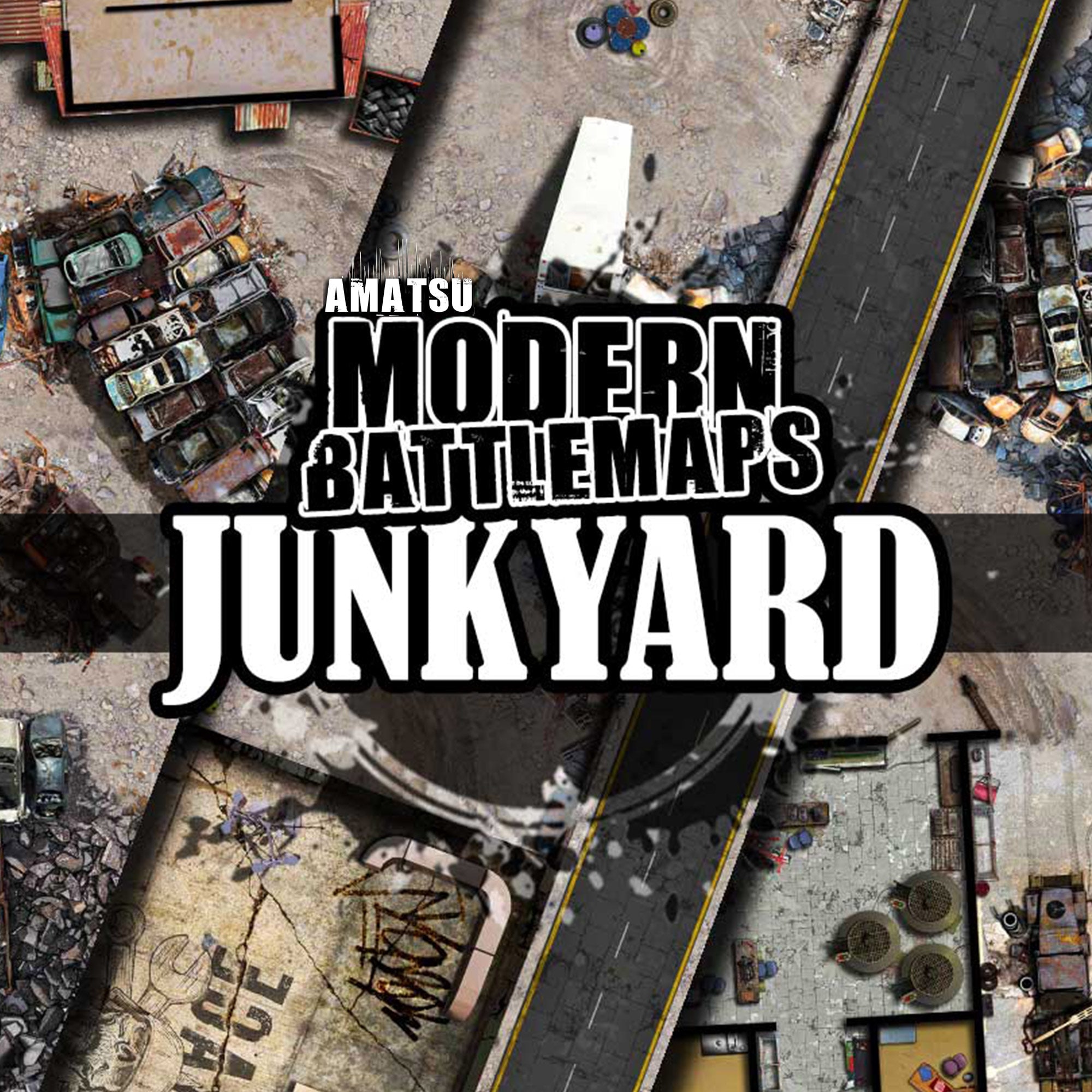 Modern Landfill Battlemap Junkyard | Playing With Battle Maps, Wargame ...