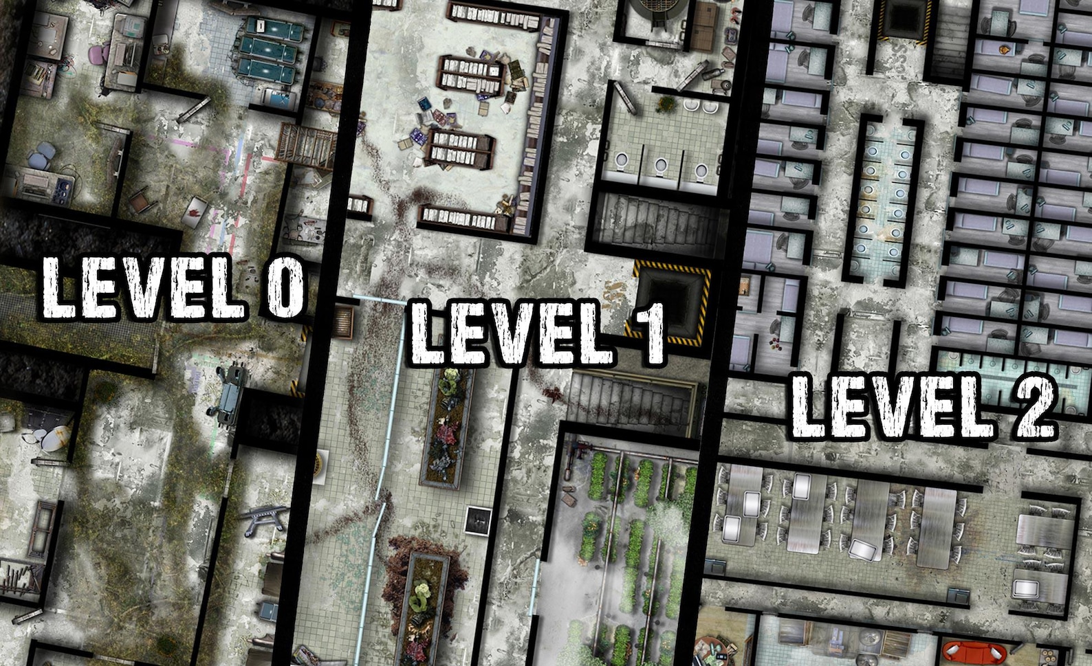 Fallout Vault Battle Maps | Post-apocalyptic Setting Battlemap, Sci-fi ...
