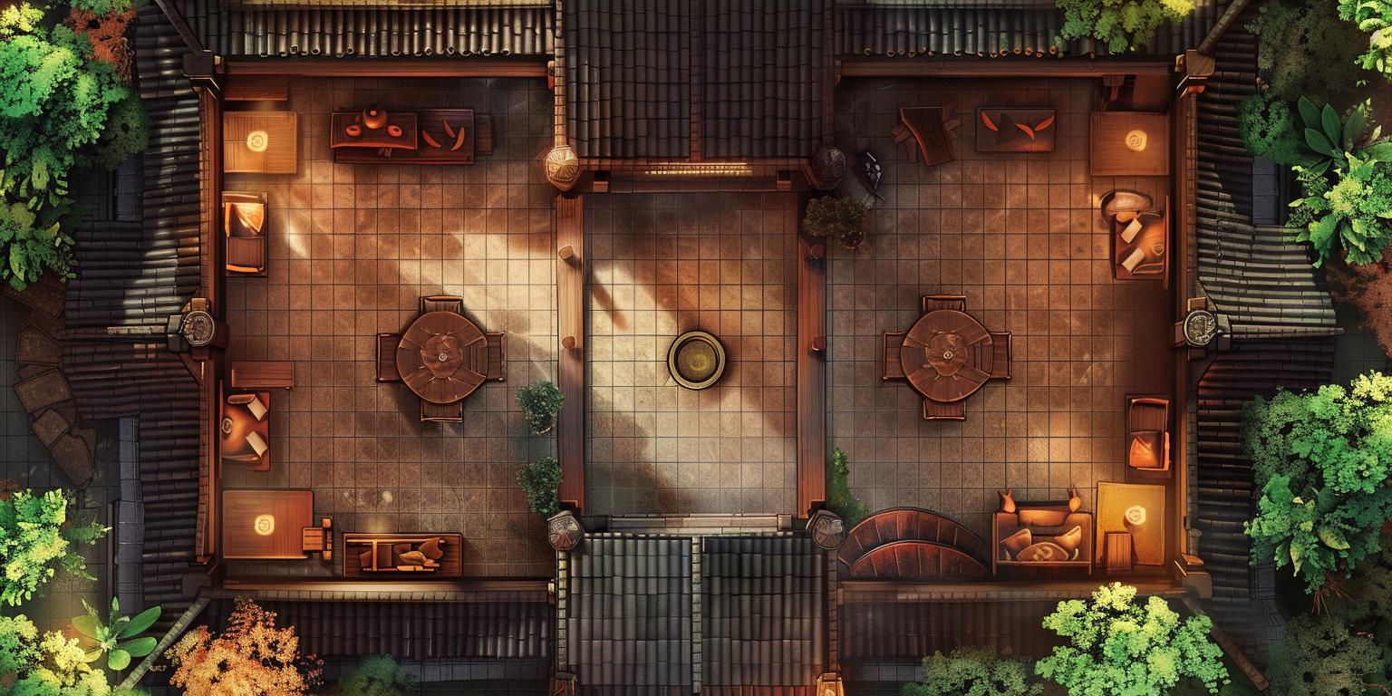 10+ Indoor Feudal Japan Battlemaps, Indoor Samurai Map, Rpg Feudal ...