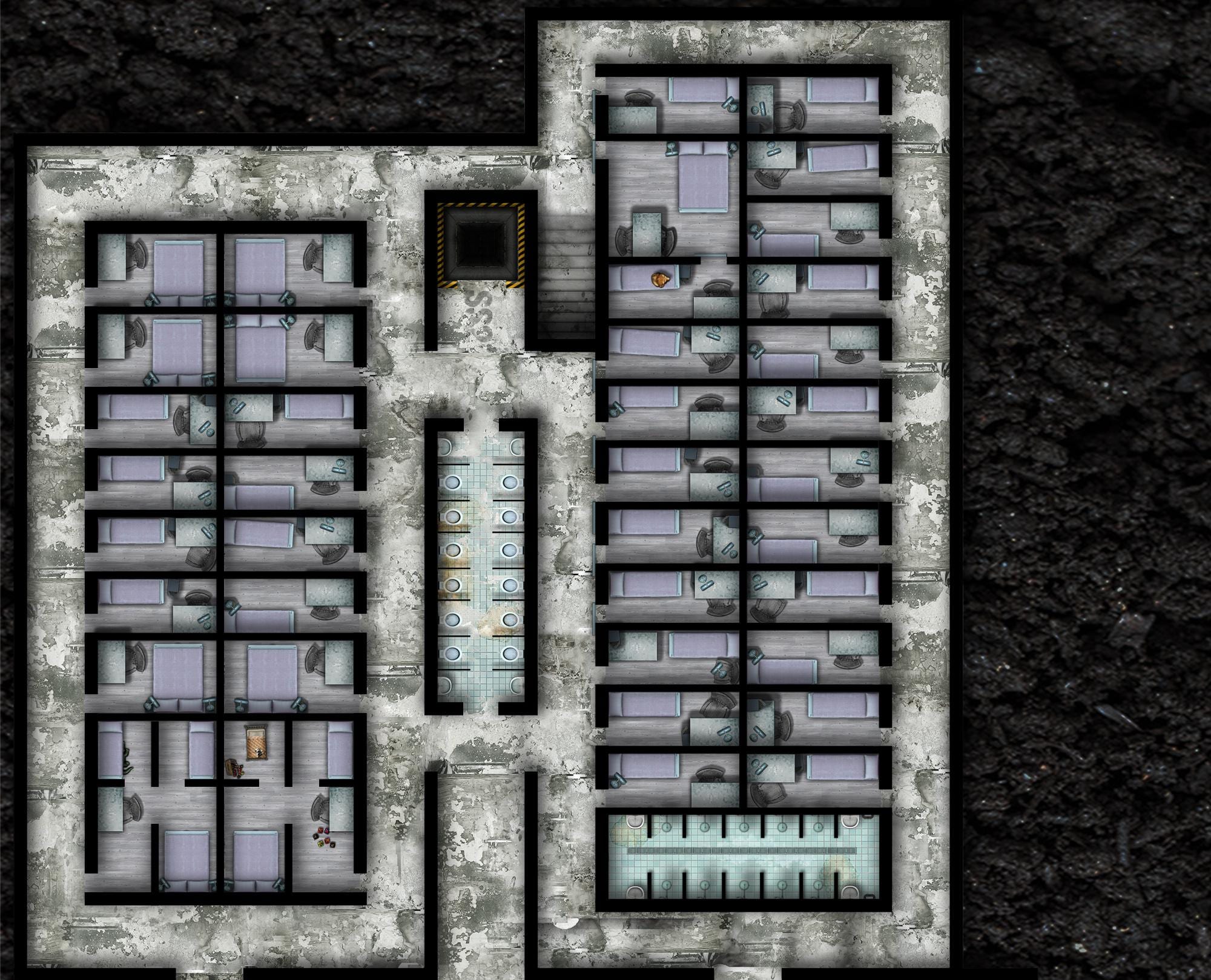 Fallout Vault Battle Maps | Post-apocalyptic Setting Battlemap, Sci-fi ...