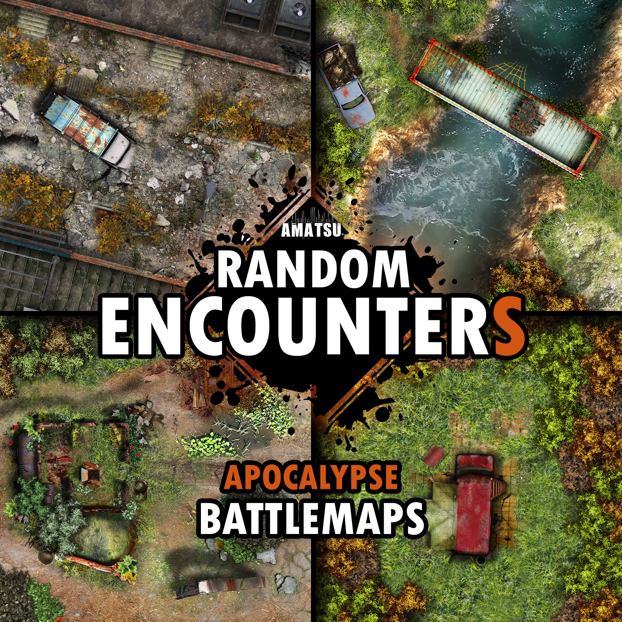 10+ Post-apocalyptic RPG Maps | Modern Dnd Random Encounters Battlemaps ...
