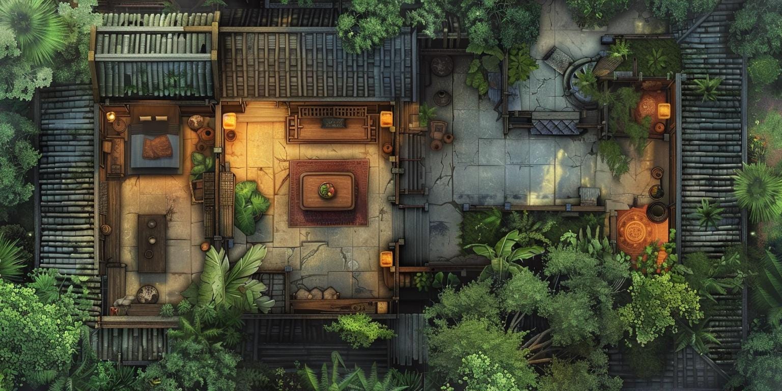 10+ Indoor Feudal Japan Battlemaps, Indoor Samurai Map, Rpg Feudal ...