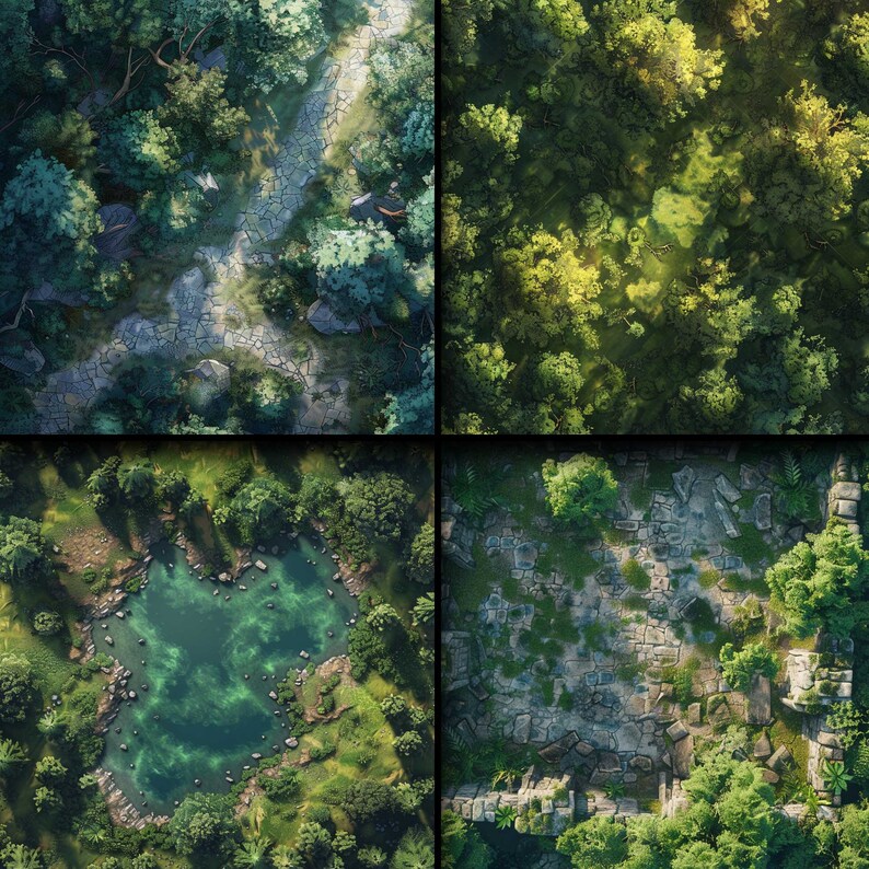 49 Dnd Digital Modular Terrain Tiles Forest Battle Maps | Digital ...