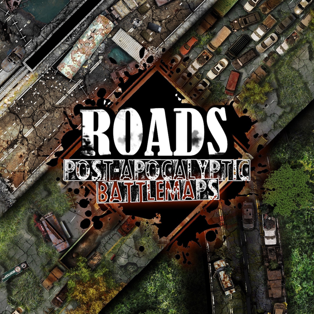 Post-apocalyptic Roads Battle Maps Bundle 2K - Tunnel, Highway & Bridge ...