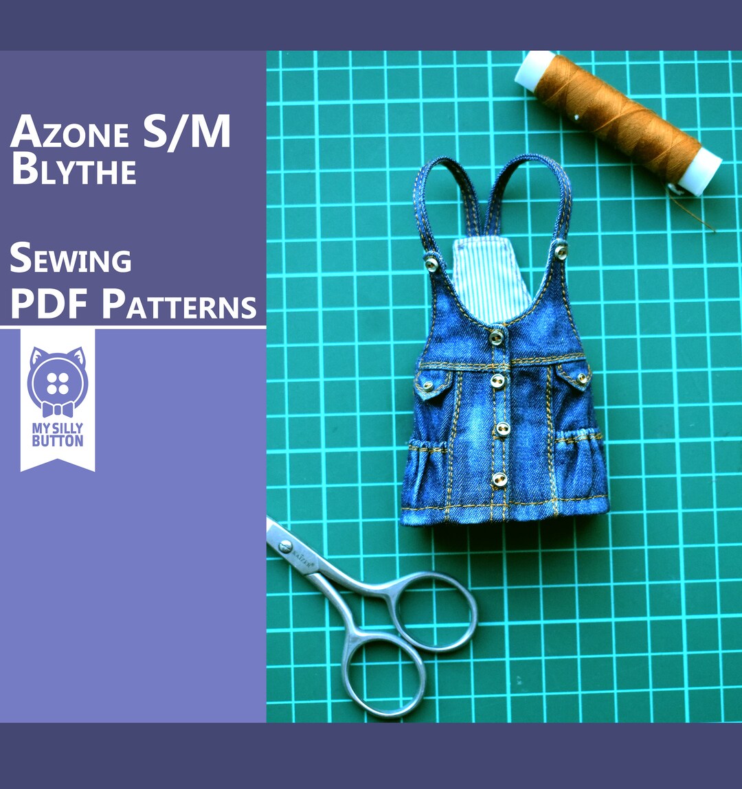Sewing PDF Patterns "denim Sundress" for Azone/blythe/obitsu With Step ...
