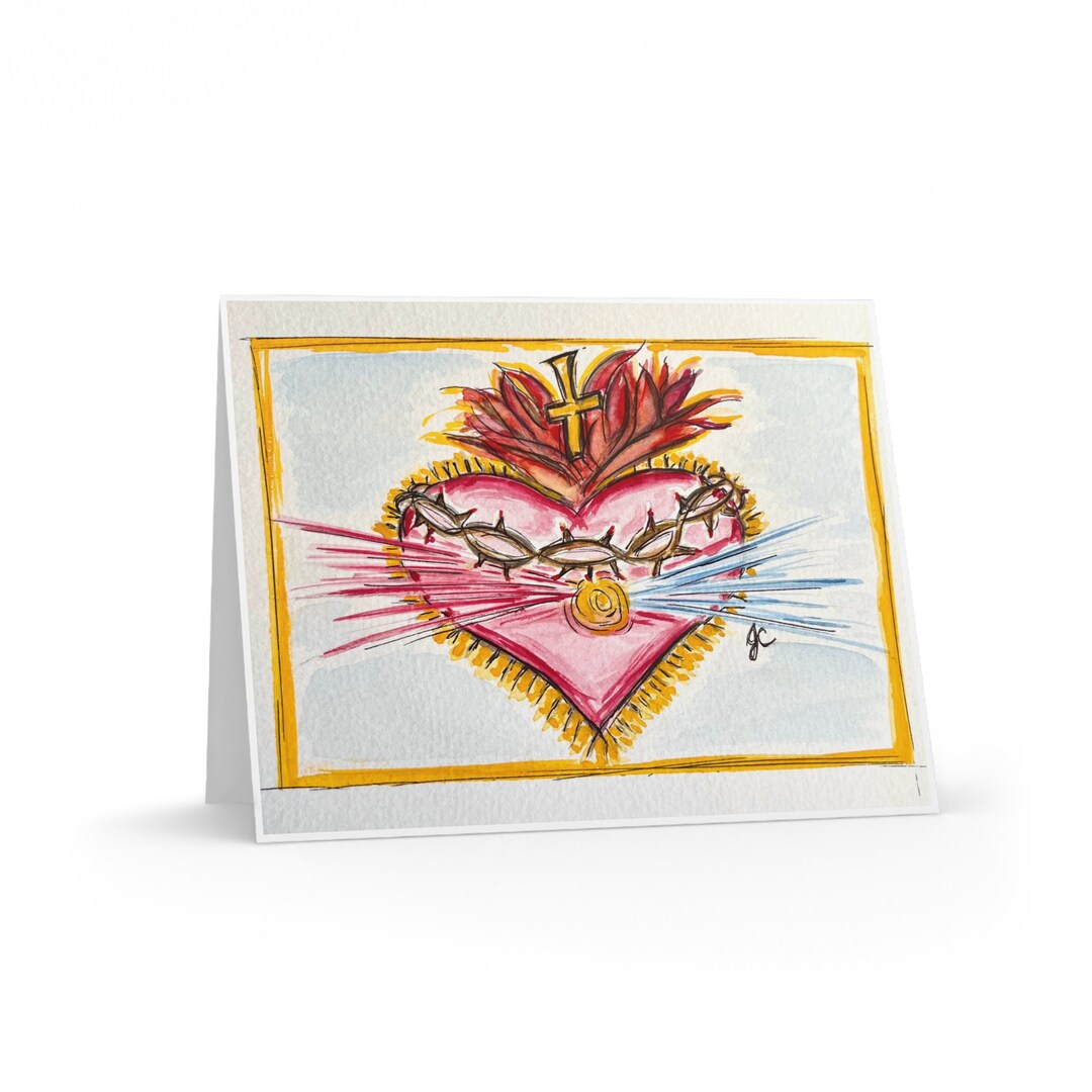 Divine Mercy Heart Greeting Cards (8, 16, and 24 Pcs) - Etsy