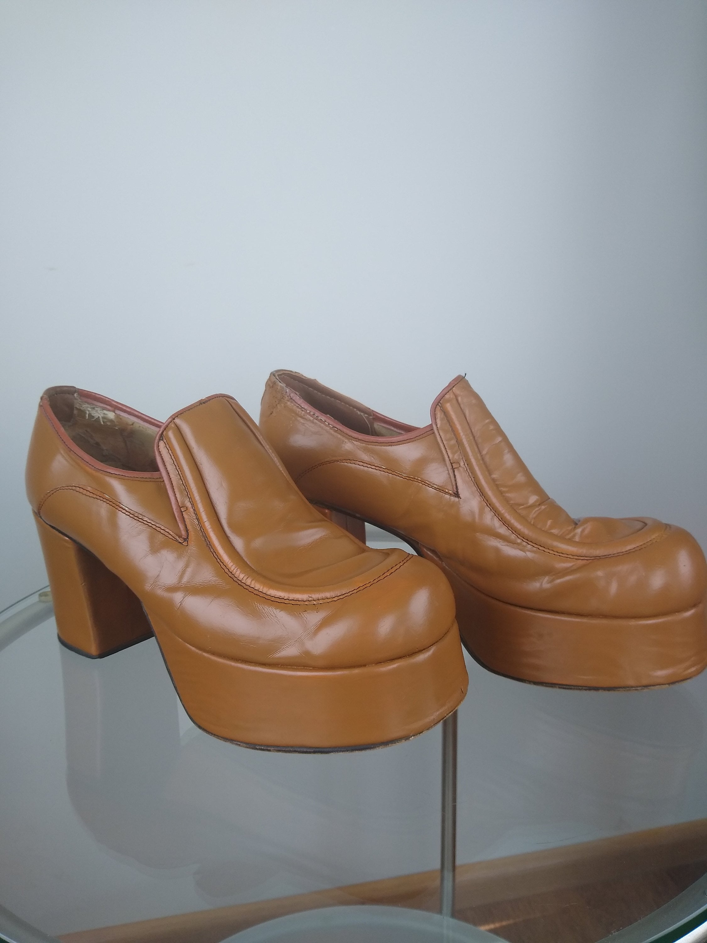 1970s Dapper Spanish Platform Shoes Size 11 - Etsy