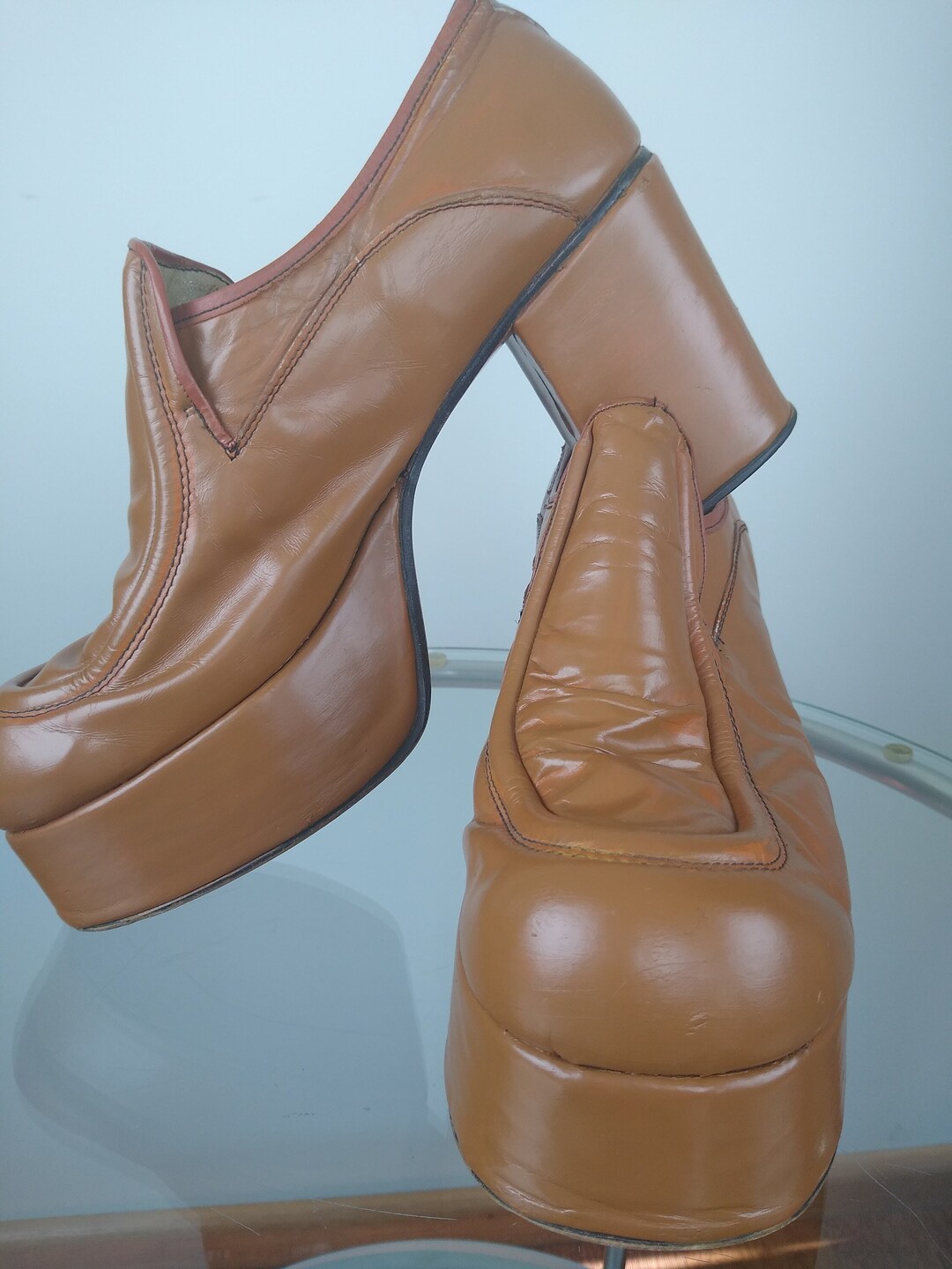 1970s Dapper Spanish Platform Shoes Size 11 - Etsy