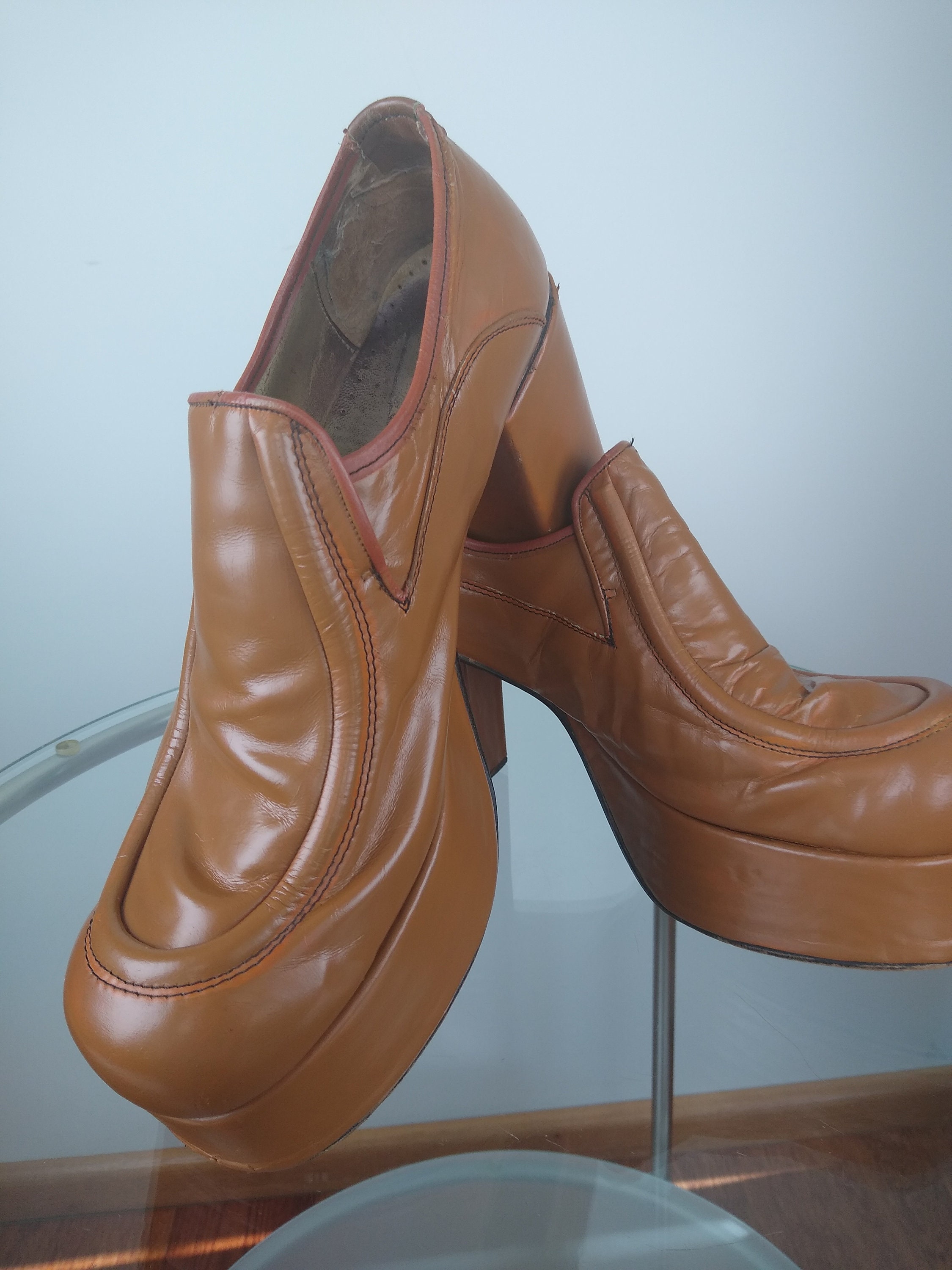 1970s Dapper Spanish Platform Shoes Size 11 - Etsy