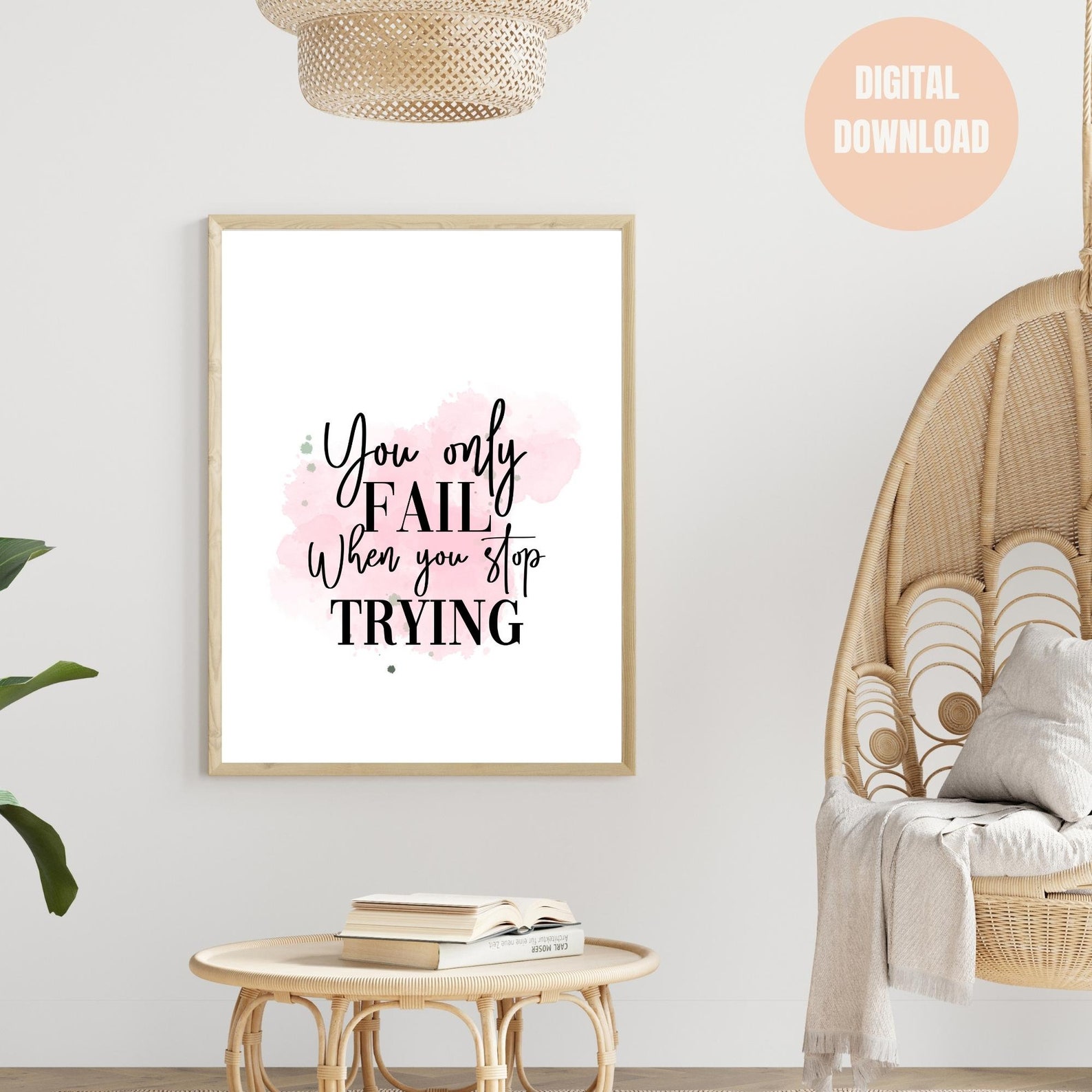 Minimalist Modern Inspirational Wall Art, Classroom Decor, Cute Desk ...