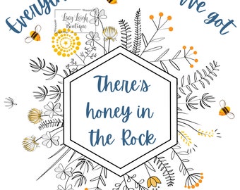 There is Honey in the Rock Png , Retro Christian Png , Christian ...