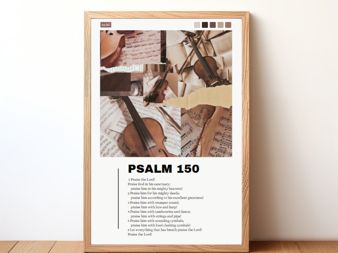 Psalm 150 Scripture Wall Art, Movie Poster, Bible Verse Print ...