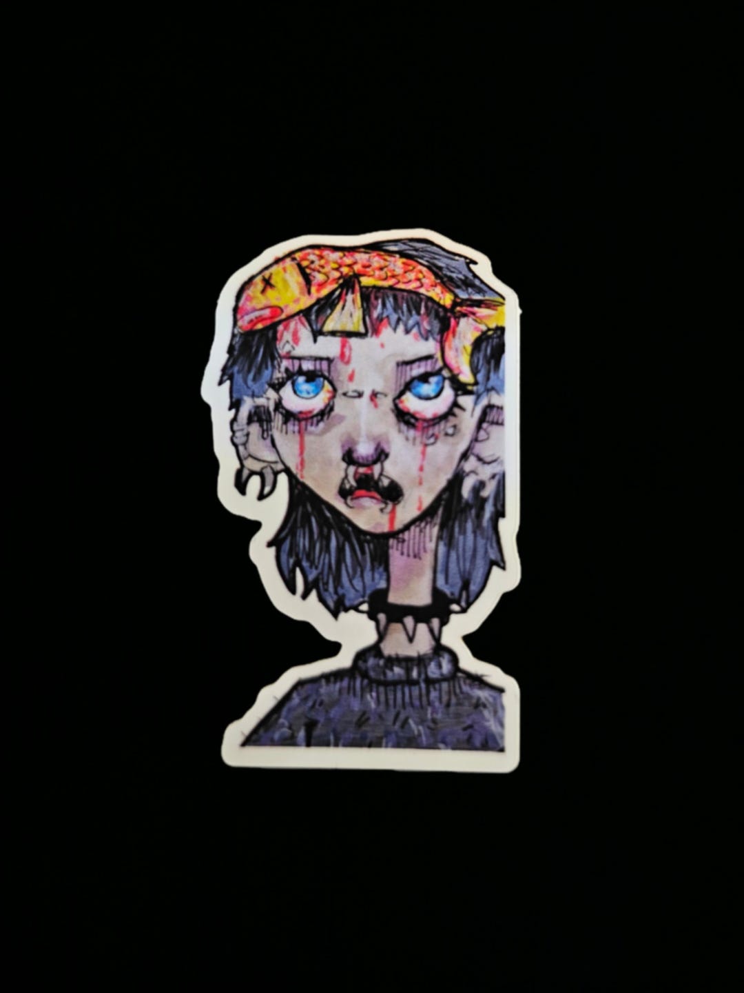Fish Head Sticker - Etsy