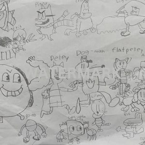 Dog Man Fan Art Sketch Digital Download Drawing by Kid - Etsy