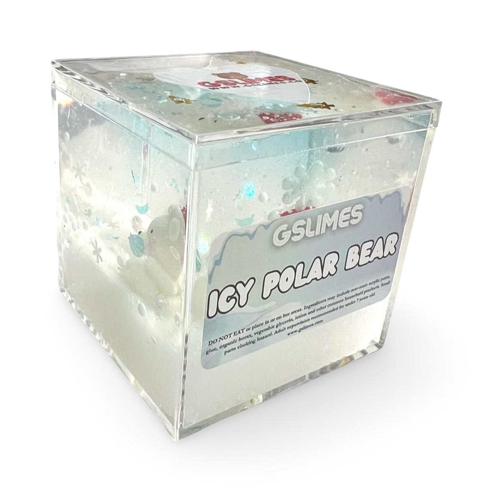 Super Cute Polar Bear Cube Slime - Etsy