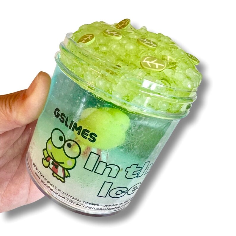 Keroppi in the Ice Crunchy Top Slime Limited Edition - Etsy