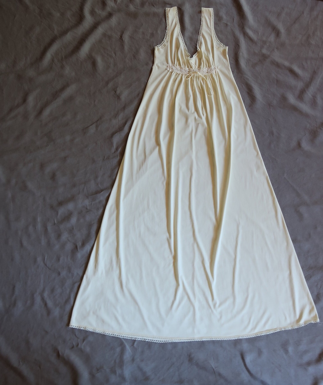 Vintage 1970's Slip Dress in Pale Yellow/lace Detail Vintage Slip - Etsy