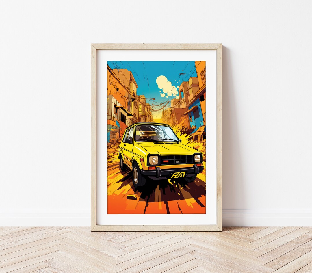 Pakistani Yellow Mehran - Comic Style Art Print - Etsy